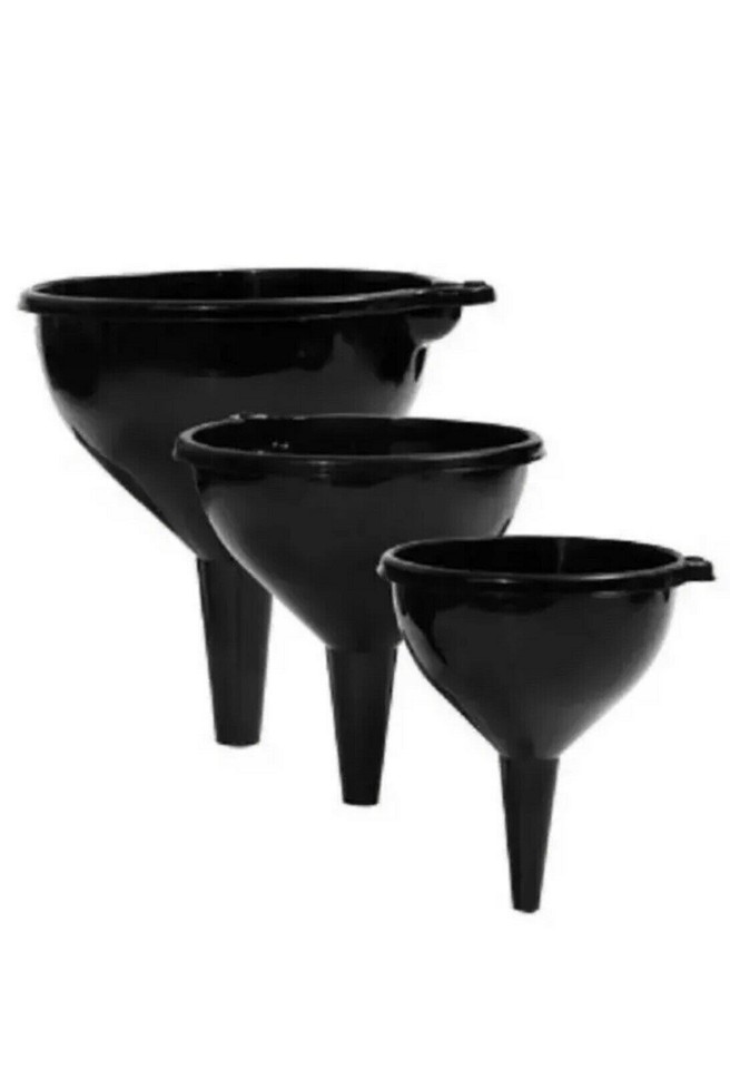 3 Piece Nested Funnel Set Kitchen Automotive Multi-function Plastic ...