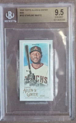 2020 Topps Allen & Ginter Mini Starling Marte Card #153 BGS Graded 9.5 ...