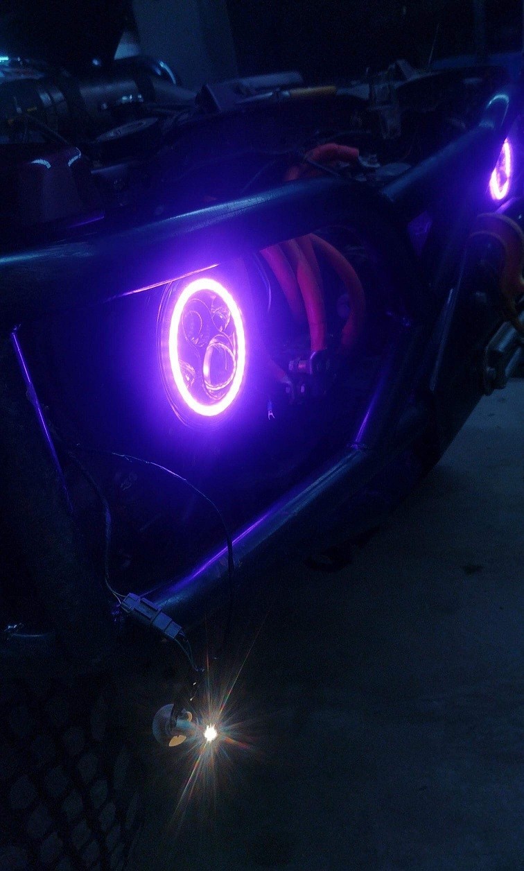 1pr JTX 7" LED Headlights PINK International Scout 80 800 AMBER when ...