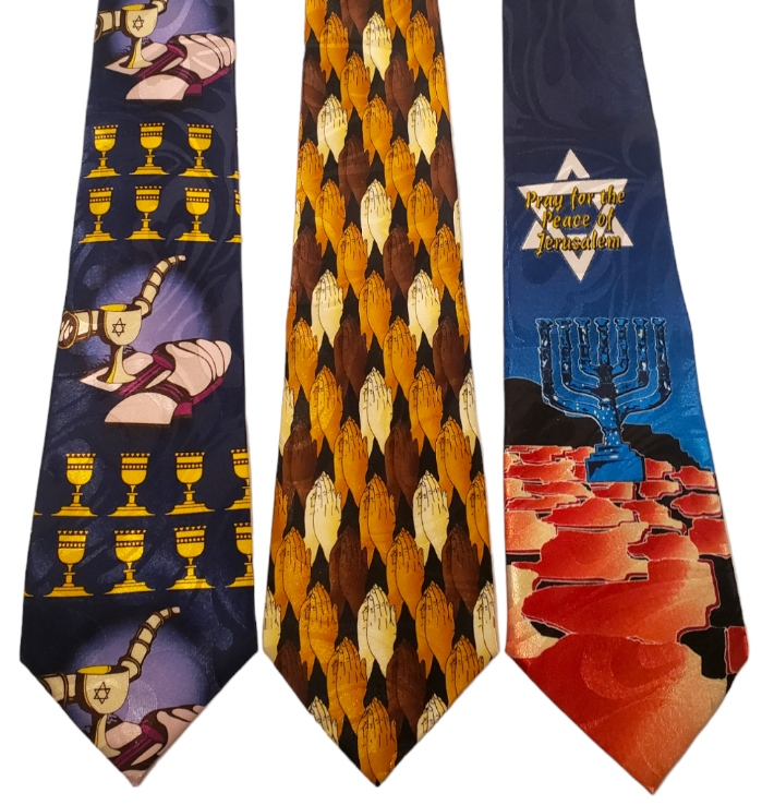 Religious Jewish Ties #65A - Lot of 3 Novelty Neckties NWT Going out of ...