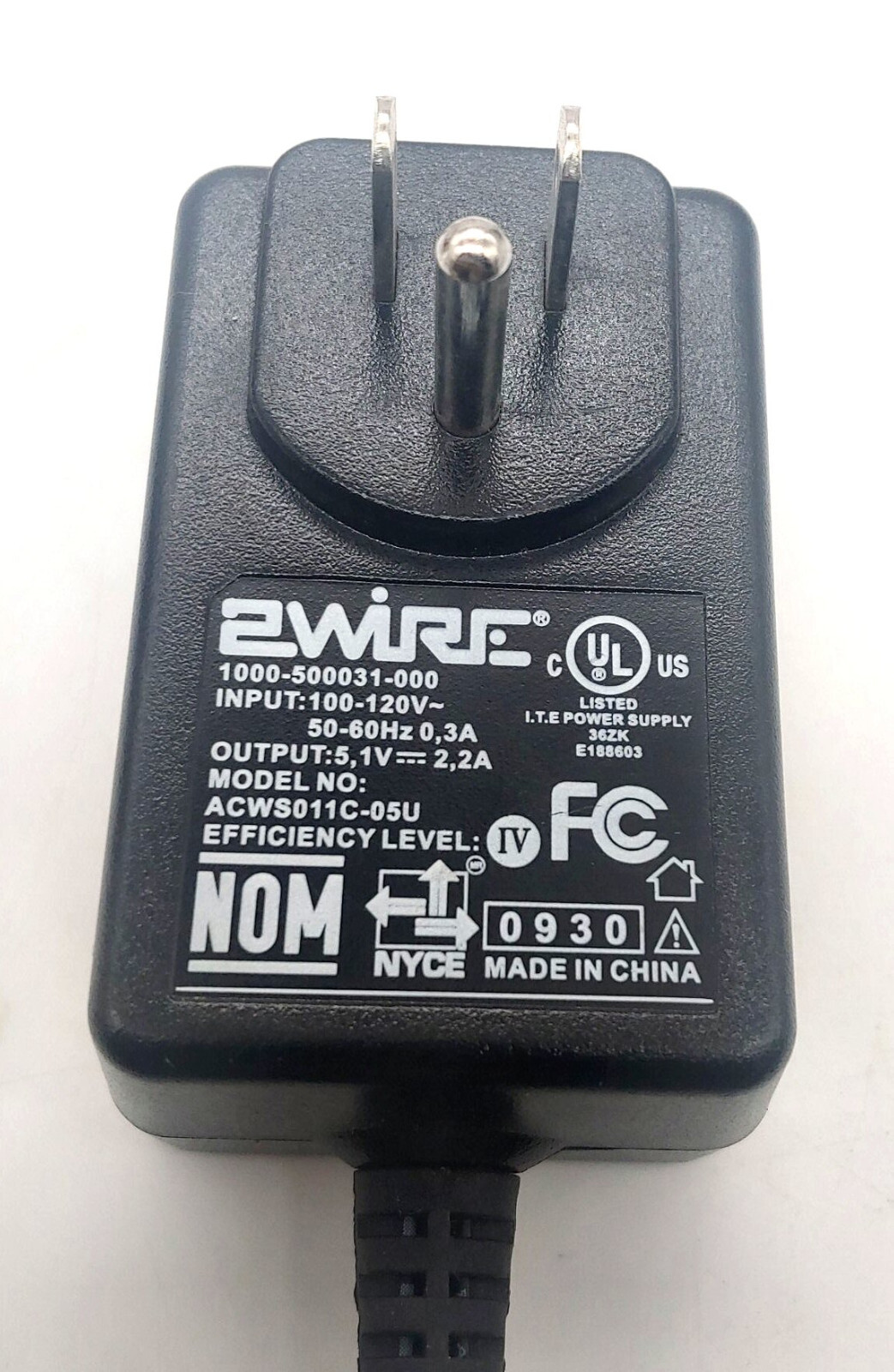 2Wire Model ACWS011C-05U 5V Power Supply | eBay