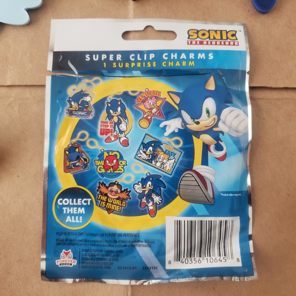 SONIC The HEDGEHOG Super CLIP CHARMS Set MINI Figures & DISC LAUNCHER ...