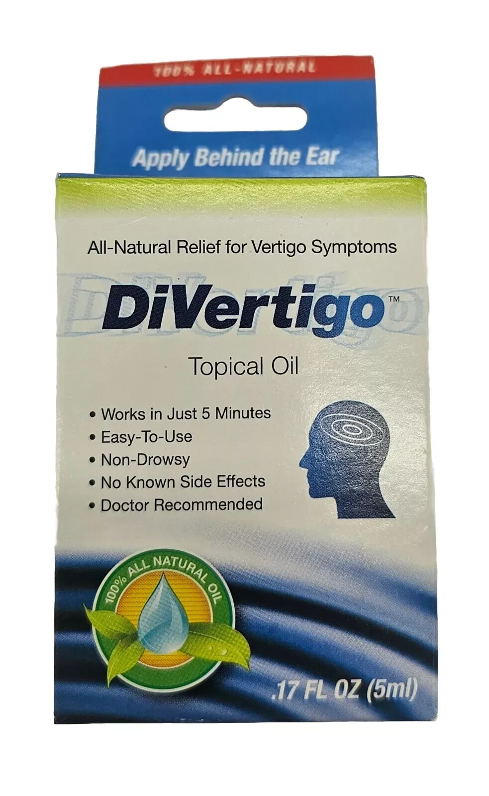 DiVertigo Topical Oil .17 fl oz Exp 12/27All Natural Relief for Vertigo ...