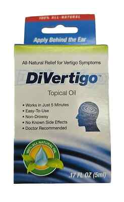 DiVertigo Topical Oil .17 fl oz Exp 12/27All Natural Relief for Vertigo ...