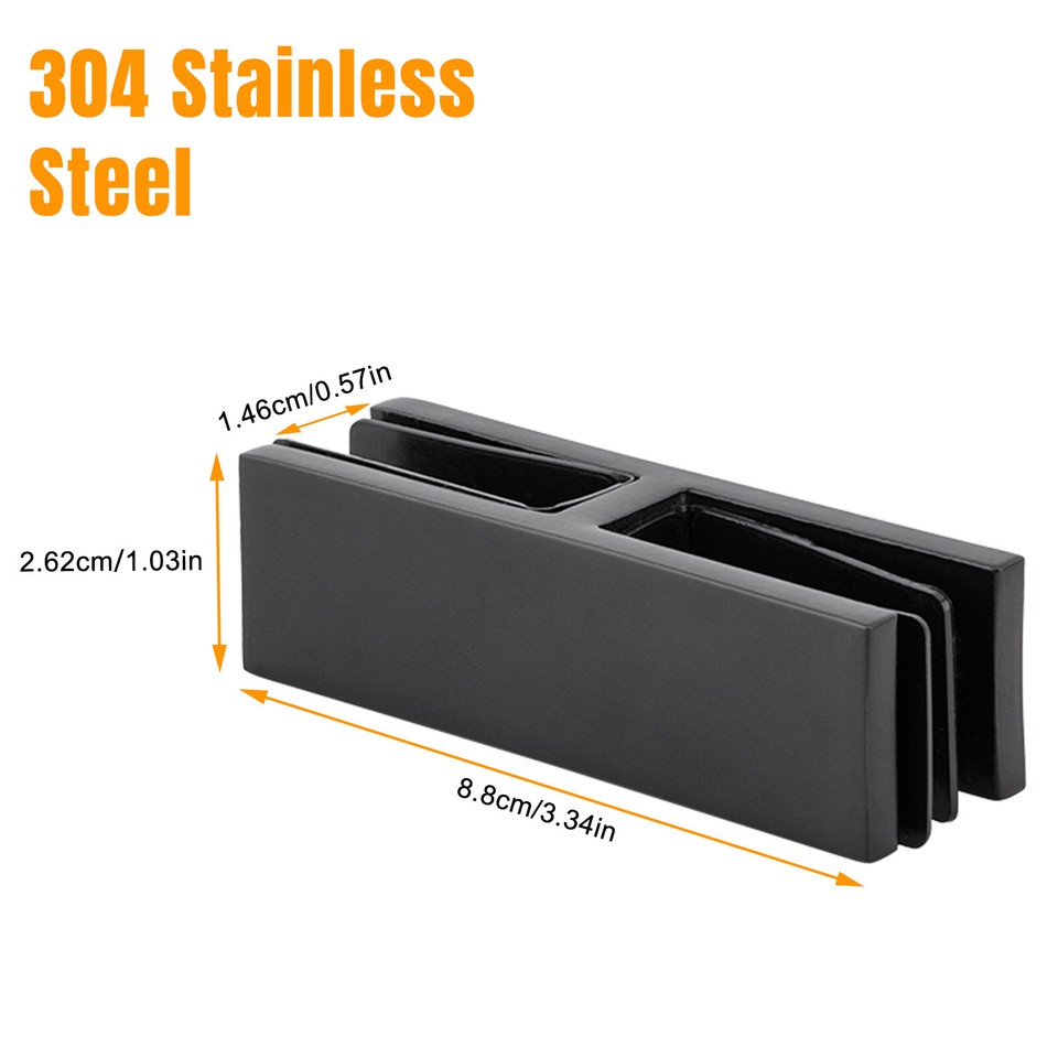 Glass Clamp 10-12mm Glass Balustrade Pool Fencing Panel Joiner Bracket ...