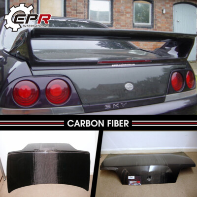 For Nissan Skyline R33 GTR GTS Carbon Fiber Rear Trunk Boot Lid Trim ...