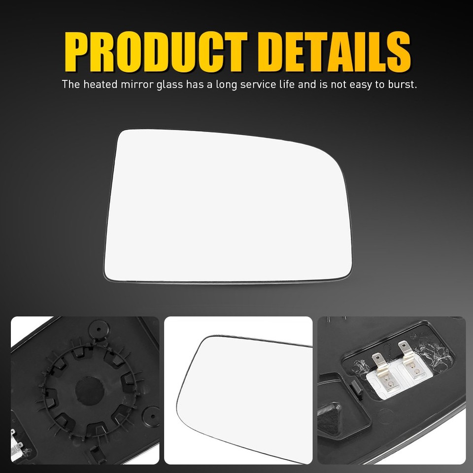 Left Heated Mirror Glass w/Backing Plate For Mercedes-Benz Sprinter ...