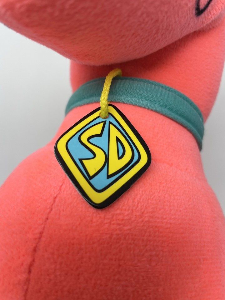 Scooby Doo Neon Pink Dog Plush Toy Factory Collar Tag 2023 Stuffed ...