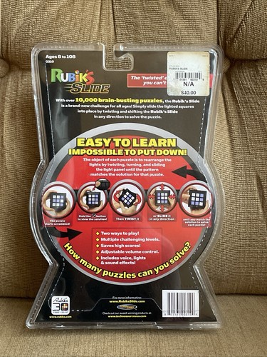 Rubik's~Slide Electronic Game 10,000 Brain Puzzles 2010 Factory Sealed ...