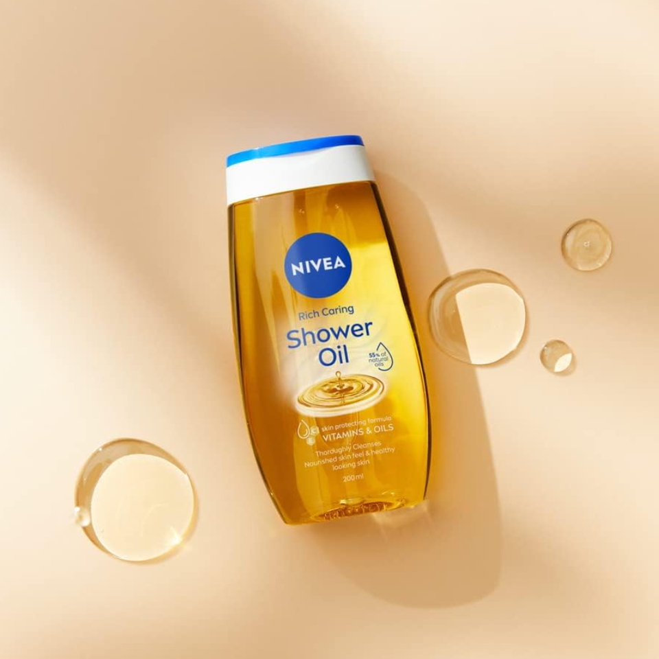 Nivea Shower Oil Rich Care Natural Oils Vitamin C & E Dry Skin 200 ml 6 ...