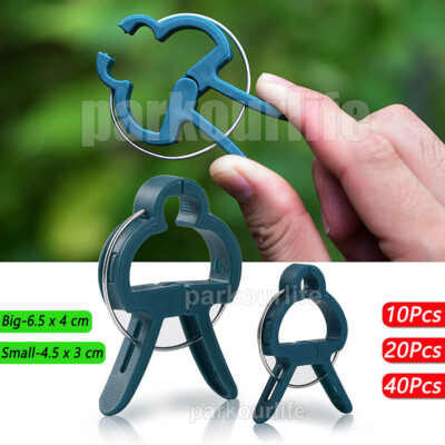 10/20/40PCS Plant Clips Reuseable Garden Clips Cane Support Sprung ...