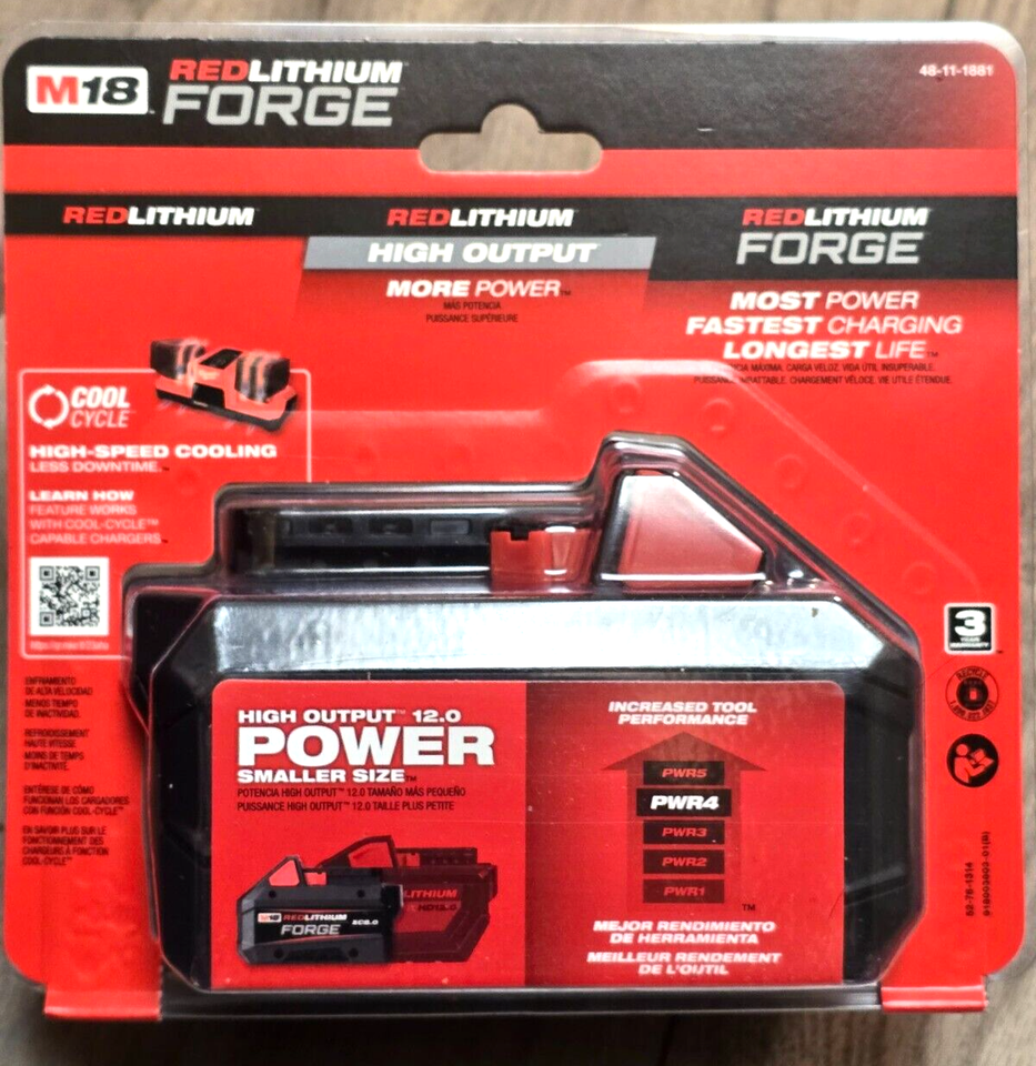 Milwaukee M18 Red Lithium FORGE XC8.0 High Output Battery Pack 48-11-1881