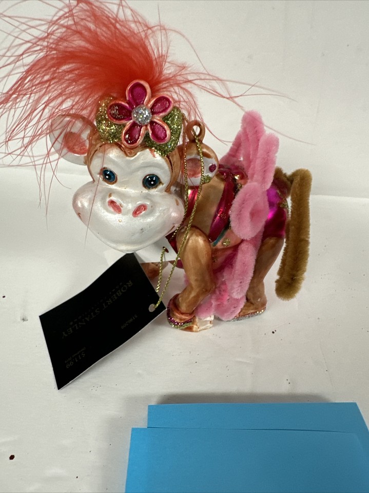 Robert Stanley Party Monkey Chimpanzee Tutu Ballerina Blown Glass ...