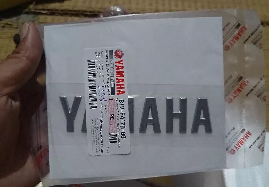Genuine Yamaha Silver Logo Decal Sticker Emblem FIT RASIN | OE | Size ...