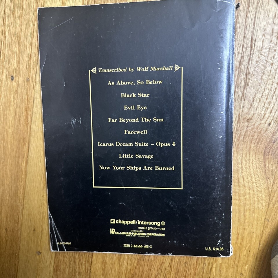 Yngwie Malmsteen Rising force Guitar Recorded Versions Tab Book ...