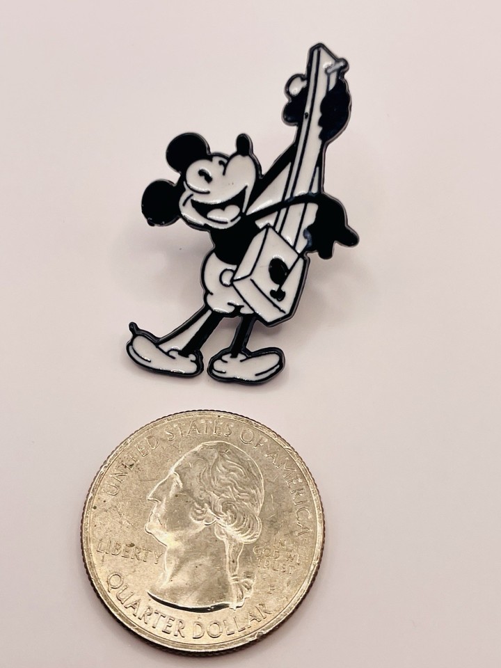 Disney - Retro Mickey Mouse Steamboat Willie Banjo Enamel Pin | eBay