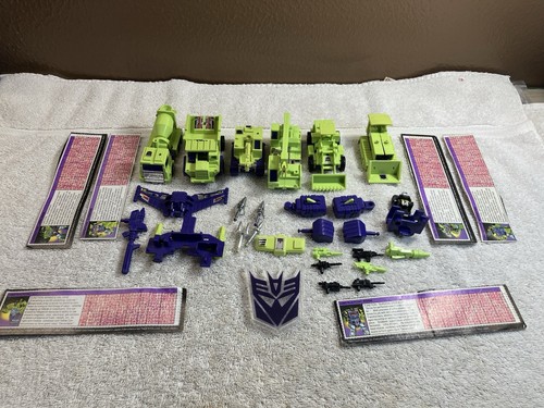 Transformers G1 Devastator 100% Complete Constructicons Vintage W/ Tech Specs | eBay