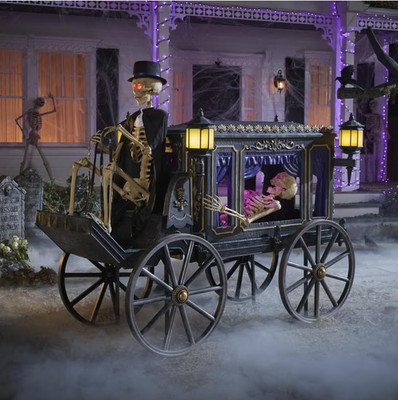 2025 Home Accents Halloween Holiday 5 ft. Animated LED Hearse - NEW IN ...