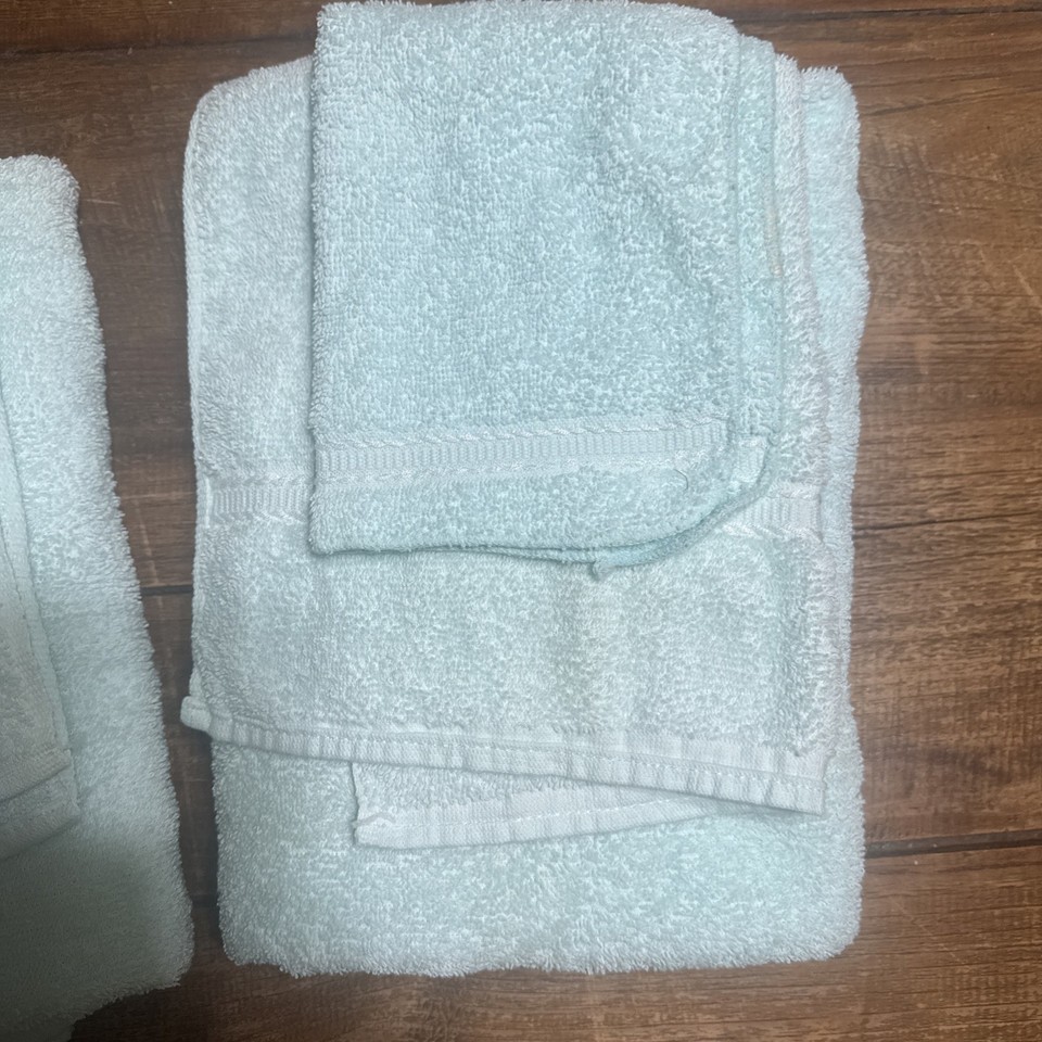 VTG 80s Set 2 Cannon Cotton Bath,hand,wash-rag , Solid Mint Green In ...