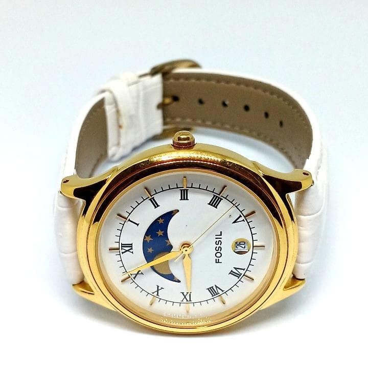 FOSSIL Moon Phase White Dial Men's Watch☆ | eBay UK