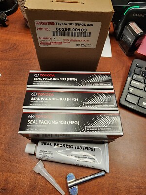 (6) Genuine Toyota 00295-00103 Seal Packing 103 (FIPG) For Oil Pan ...