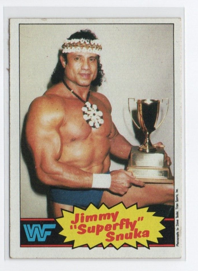 1985 Topps WWF Jimmy Superfly Snuka Card #6 EX-NM Rookie RC WWE HOF | eBay