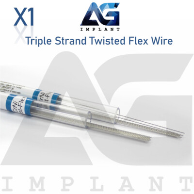 Triple Strand Twisted Flex Wire Round CrNi Steel 3 Sizes Dental ...