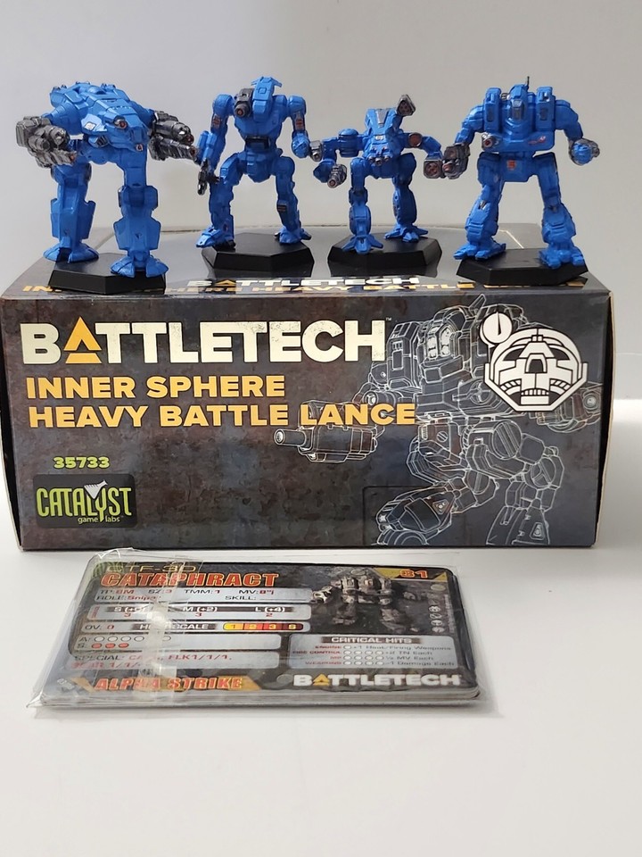 Battletech Inner Sphere Heavy Battle Lance Set Of 4 Painted By Pizzazz ...