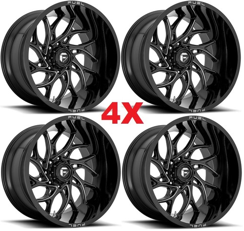 22X12 FUEL WHEELS RIMS RUNNER D741 GLOSSY BLACK MILLED | eBay