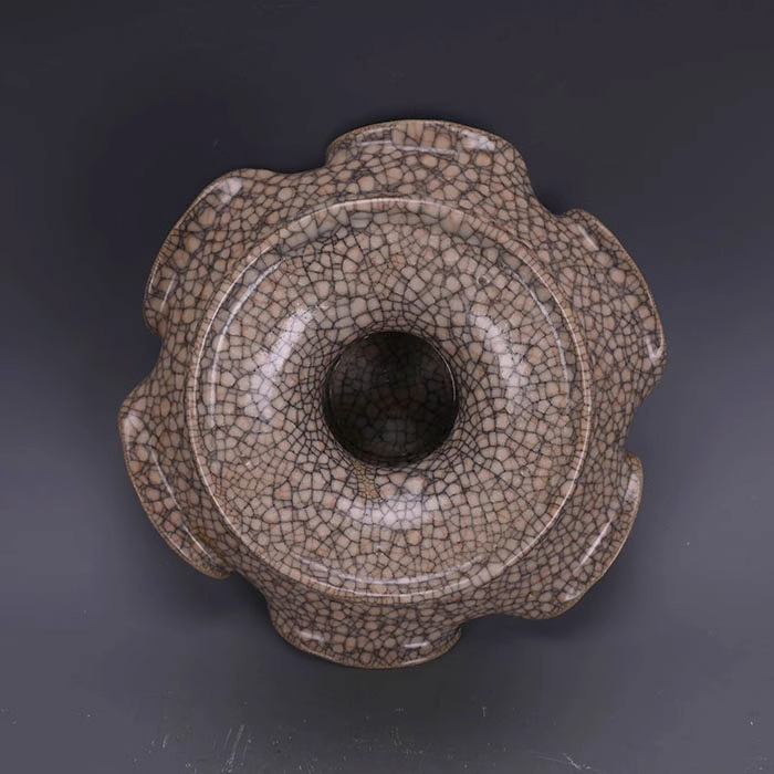 Chinese Handmade Painting official ware Porcelain High foot fruit plate ...