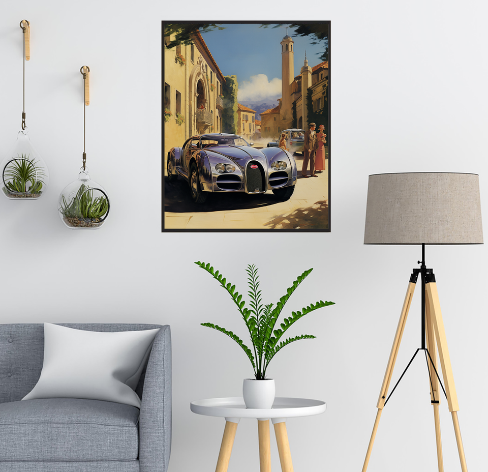 Vintage Bugatti Poster- Vintage Bugatti Wallpaper, Vintage Bugatti Art ...