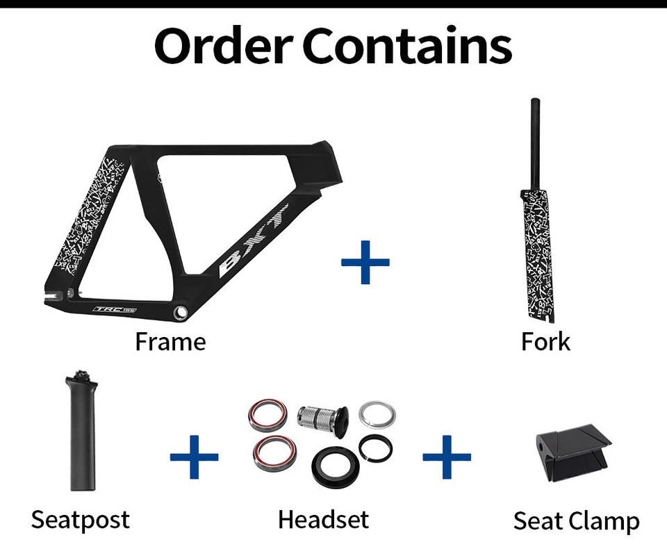 BXT New Carbon Track Frame TRC-195 Single speed Track Frameset 700C ...