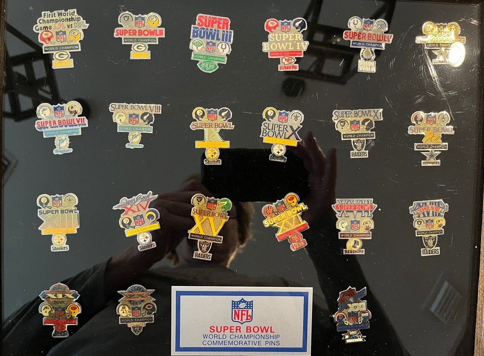 Super Bowl World Champion Commemorative Pin Collection 21 Pins | eBay