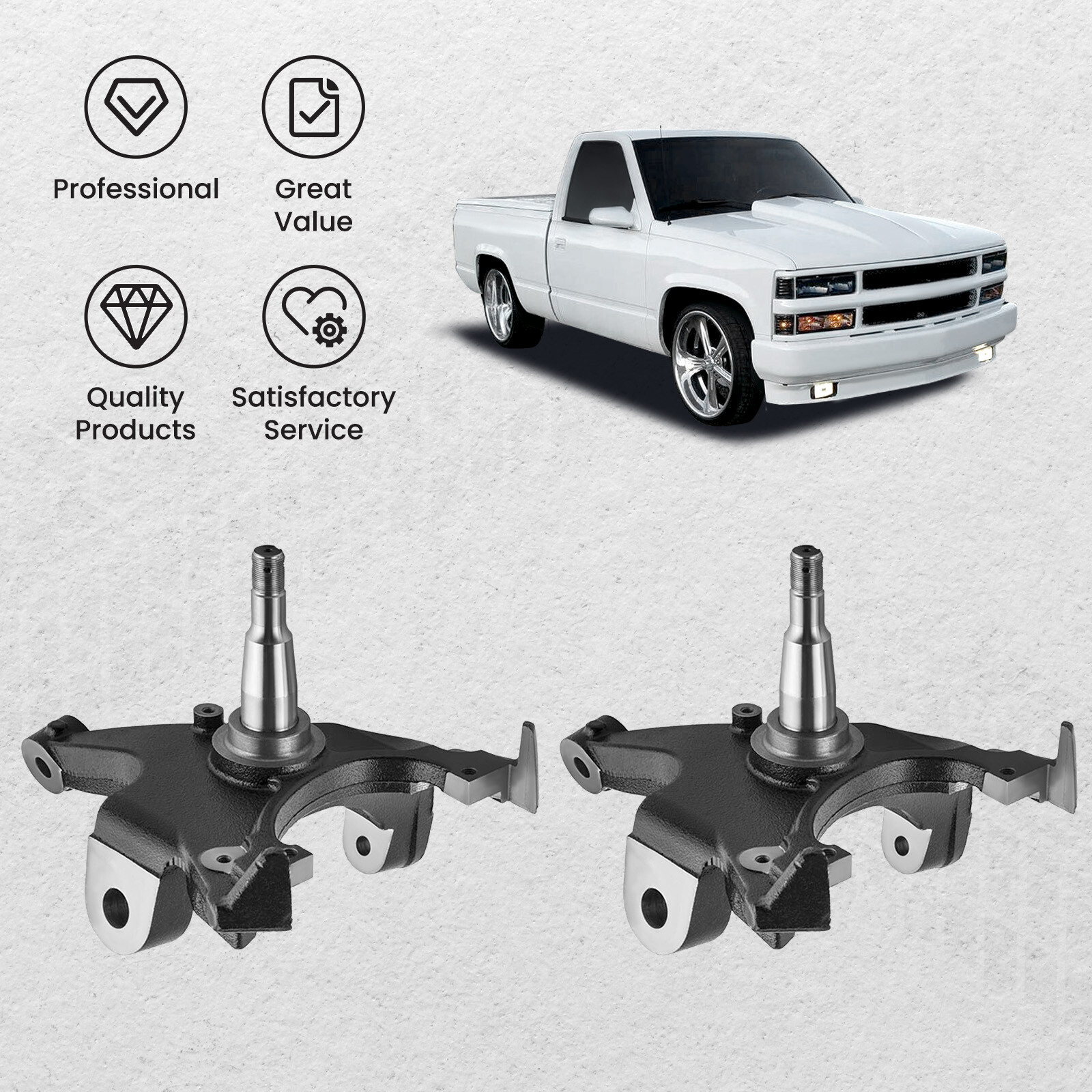 2" Drop Spindle Lowering Kit for GMC Yukon Chevy Tahoe C1500 C2500 1988 ...