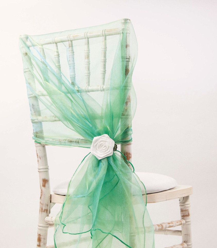 CHAIR COVER HOOD ORGANZA VARIOUS COLOURS WEDDING EVENT VENUE CHAIR ...