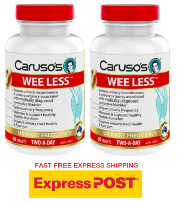 Caruso's Wee Less 2X60 Tablets | Bladder Control | Relieve Urinary ...