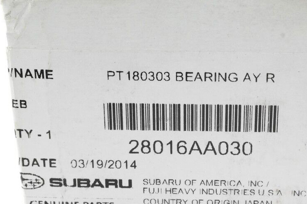 Genuine Subaru Front Wheel Bearing 28316FE0008A Aa3bx5 for sale online ...
