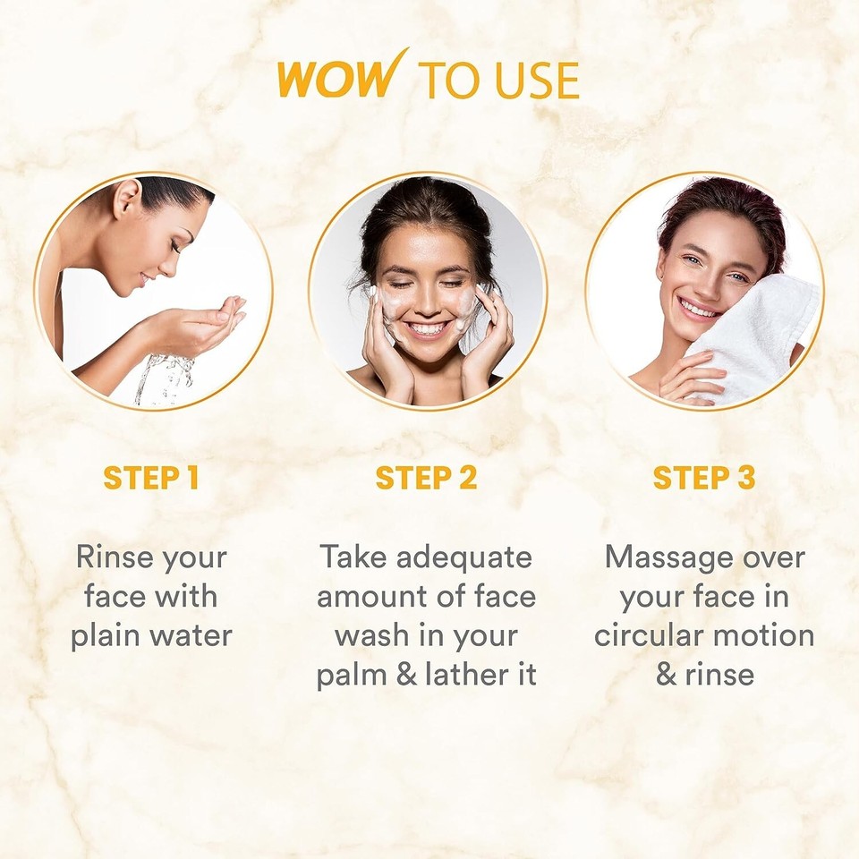 WOW Skin Science Brightening Vitamin C Face Wash Glow Bright Paraben ...
