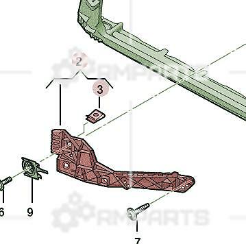 Genuine AUDI Q2 GAB Mounting for Main Beam Headl. 81A805607C for sale ...
