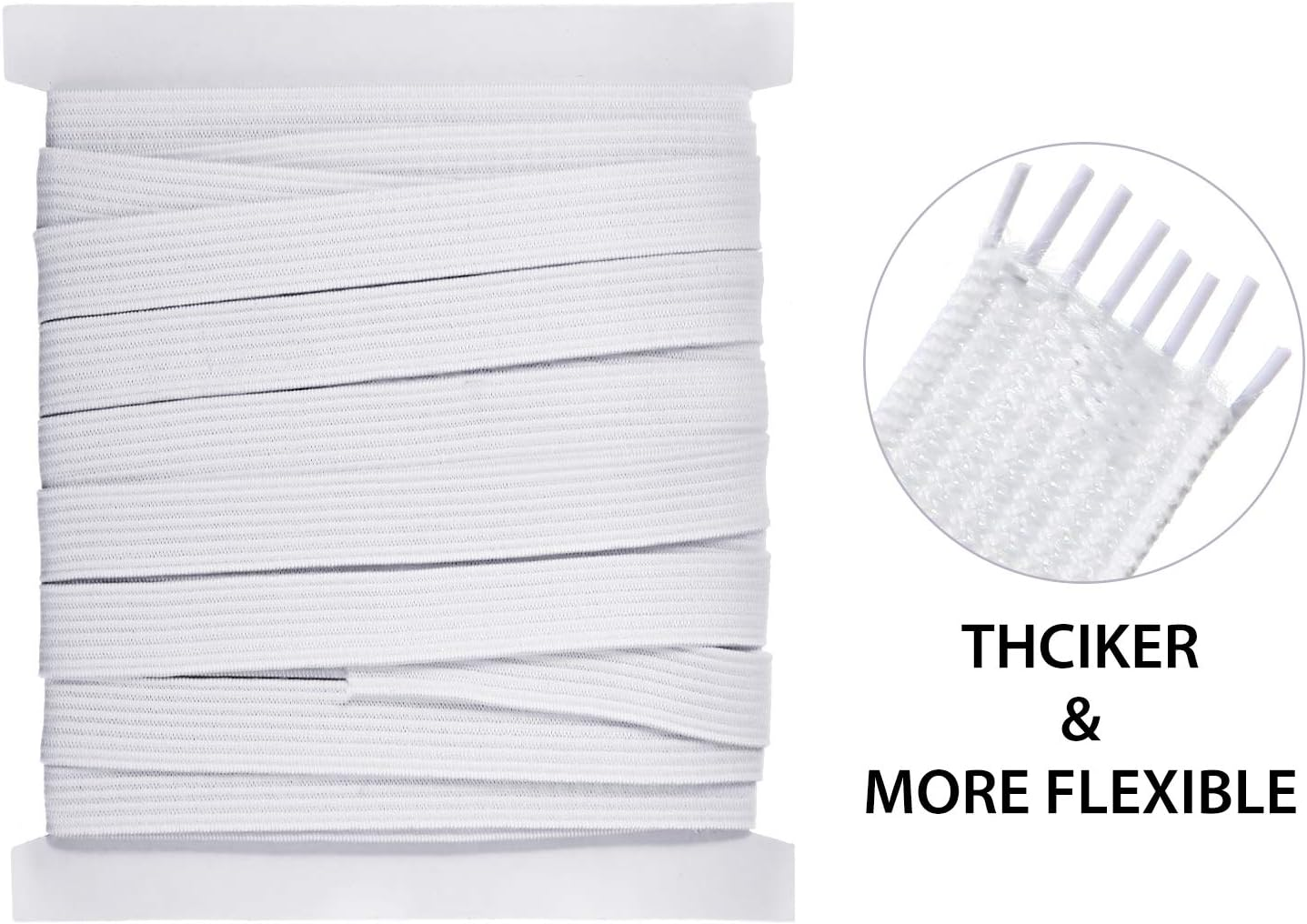 Elastico Blanco Elastico Para Coser Banda Elastica Punto 1/2 Pulgada X ...