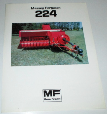Massey Ferguson MF 224 Baler Sales Brochure Literature Advertising Ad ...