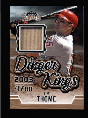 JIM THOME 2020 LEAF LUMBER DINGER KINGS BAT #25/25 (HIS JERSEY #25 ...