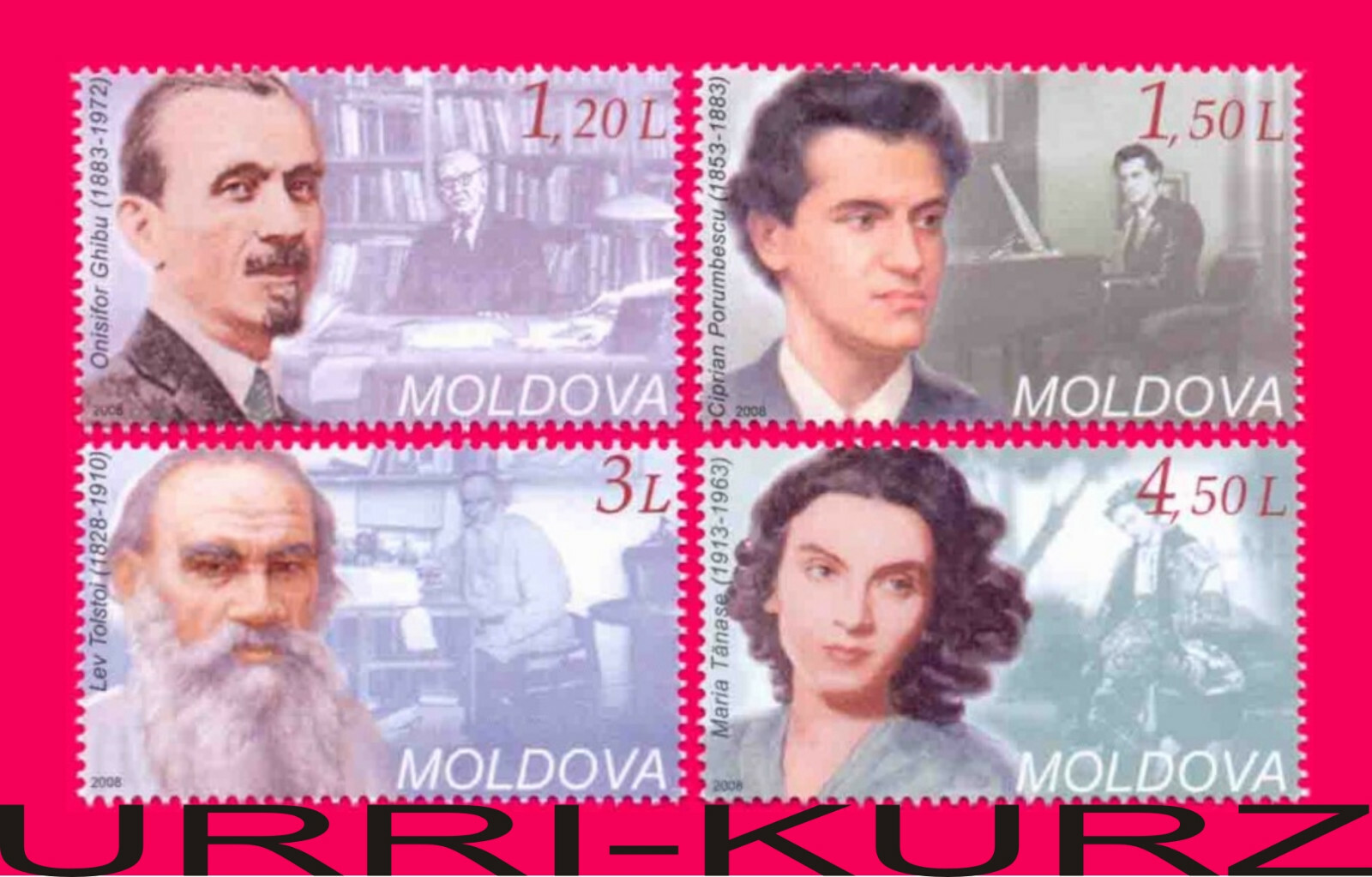 MOLDOVA 2008 Famous People Art Music Kulture Science Writer Composer ...