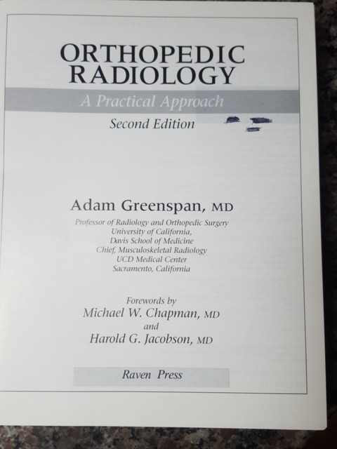 Atlas of Orthopedic Radiology by Adam Greenspan (1992, Hardcover ...