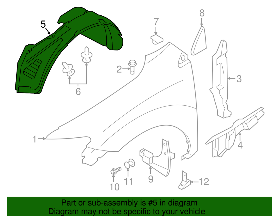Genuine Nissan Fender Splash Shield 638E8-1AA0B | eBay