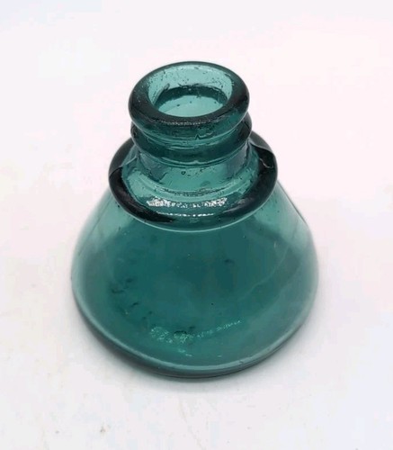 Antique Teal Carter Carter's Cone Ink Bottle Small Mouth Rare Misprint ...