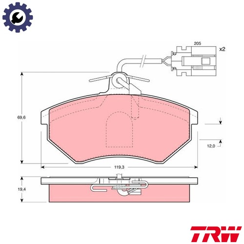 BRAKE PAD SET DISC BRAKE GDB1057 FOR VW GOLF/Mk/III JETTA VENTO AUDI ...