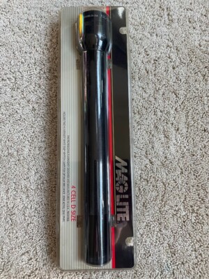 Vintage Maglite 4D Cell Black Aluminum Flashlight USA Made New/Sealed ...