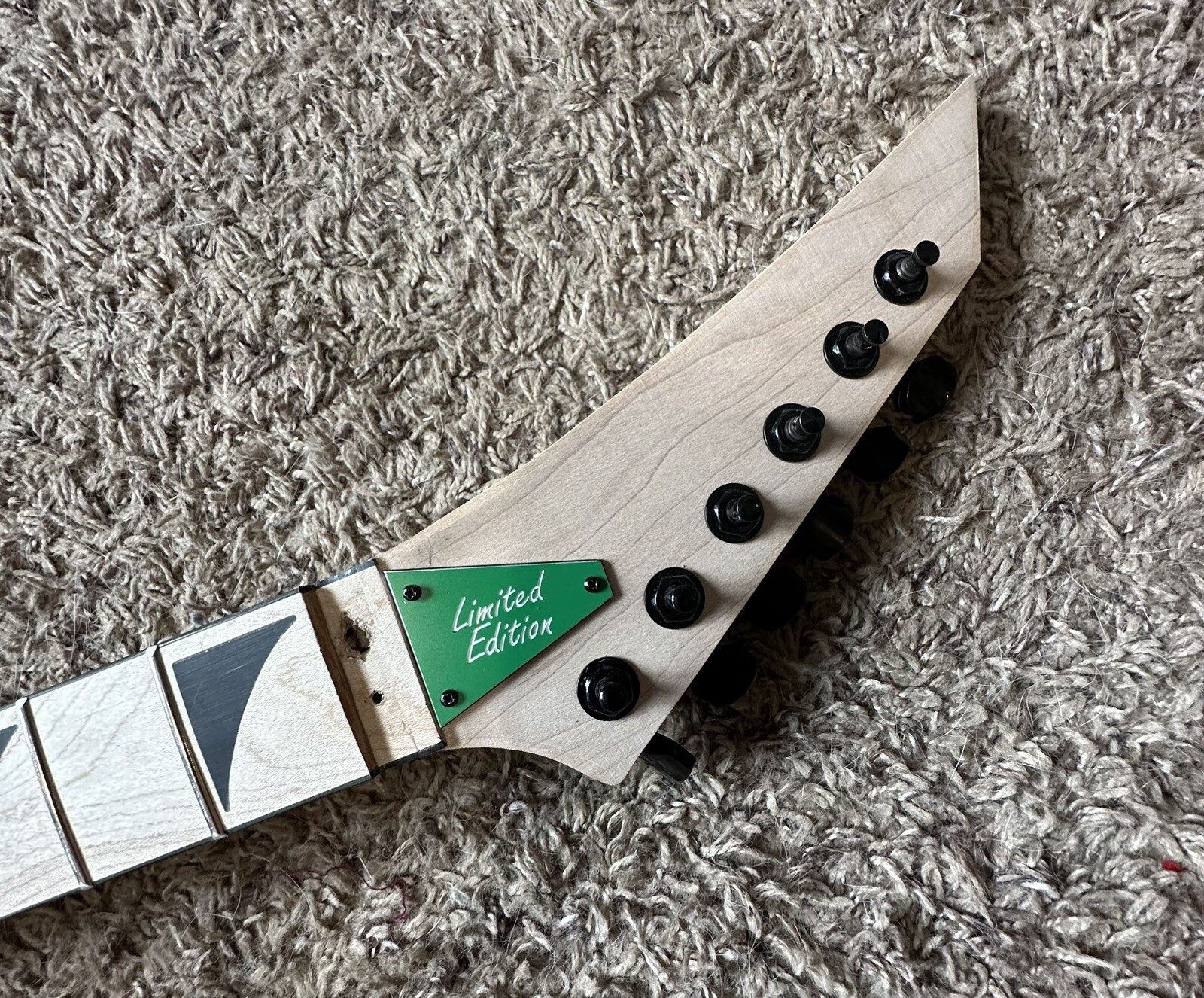 Jackson Style guitar neck. Partially Loaded. Reverse Headstock. 25.5 ...