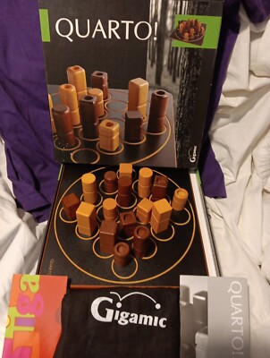 Quarto! Board Game Gigamic 1991 COMPLETE Instructions Wood Pieces ...